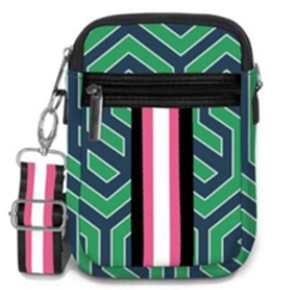 Top It Off | Bags | Carla Street Neoprene Everyday Crossbody Green Navy ...